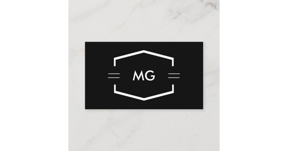 Monogram Financial Advisor Business Card | Zazzle