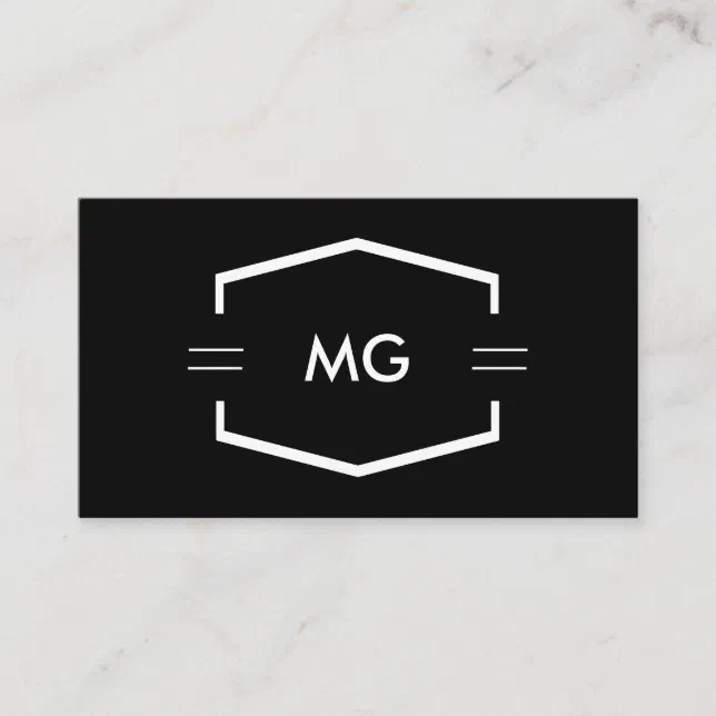 Monogram Financial Advisor Business Card | Zazzle