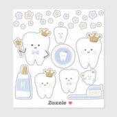 Monogram First Tooth Stickers | Zazzle