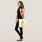 Monogram Floral Custom Tote Bag - Single Letter P | Zazzle