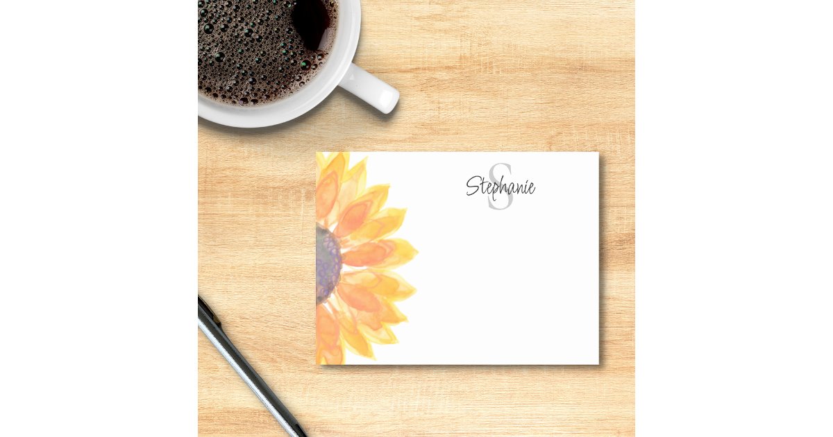 Monogram Floral Post-it Notes | Zazzle