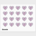 Monogram Floral Vintage C Heart Sticker | Zazzle