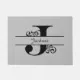 Monogram Flourish Letter J with Name Doormat | Zazzle