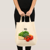 Monogram Fresh Produce Grocery Tote | Zazzle