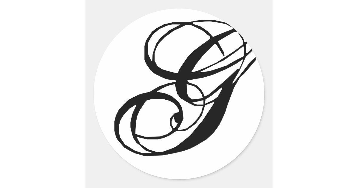 Monogram G Wedding Seal Sticker | Zazzle