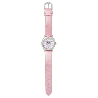 Monogram girls letter R art Rachelle name watch | Zazzle