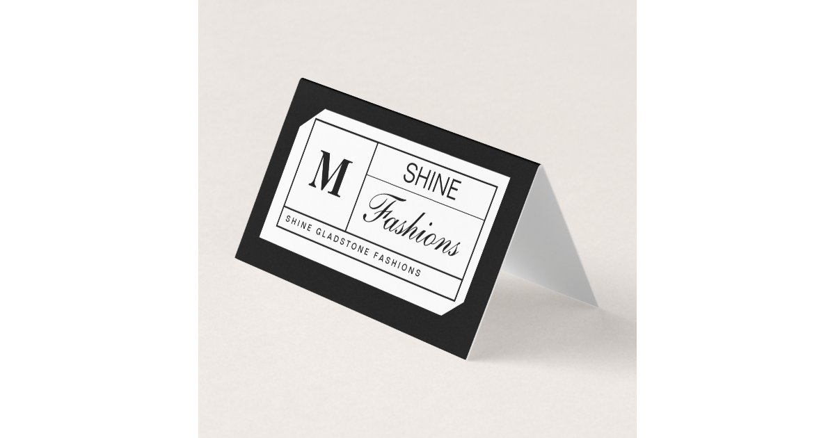 Monogram Grid Business Card | Zazzle