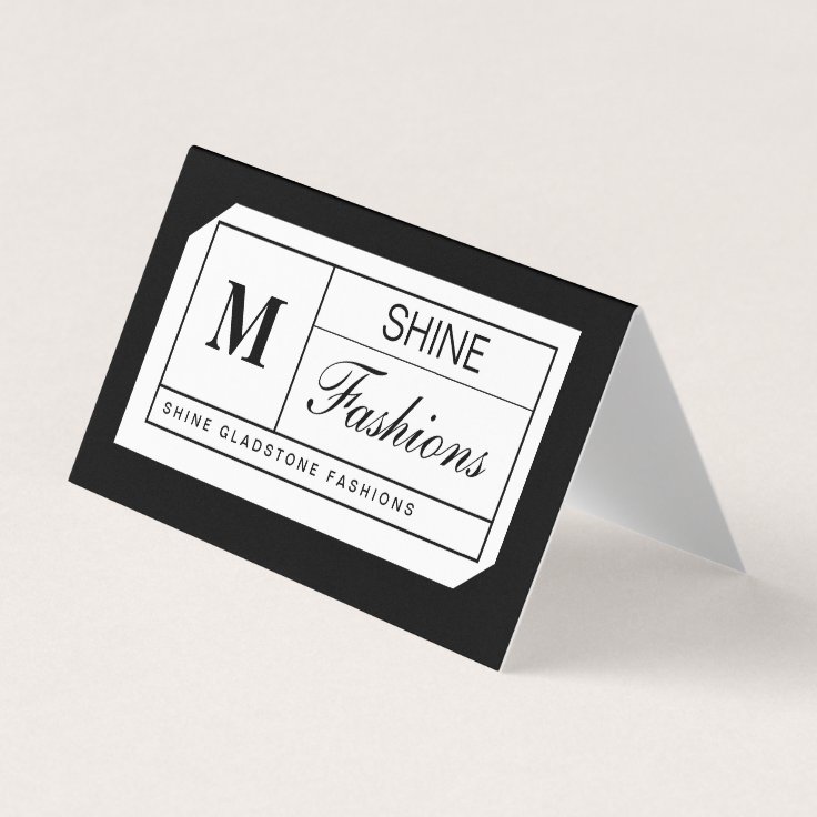 Monogram Grid Business Card | Zazzle