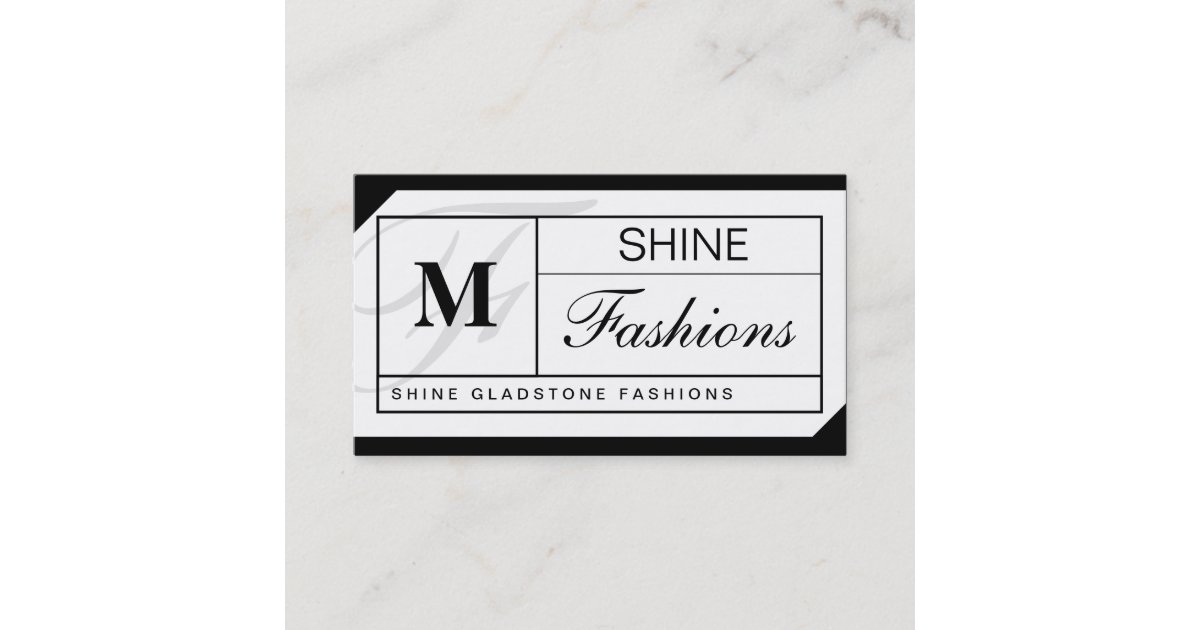 Monogram Grid Business Card | Zazzle