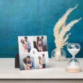 Monogram Grid Collage Photo Plaque | Zazzle