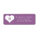 Monogram Heart Purple Return Address Label | Zazzle
