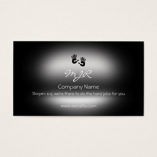 Monogram, Helping Hands, metallic-effect Business Card | Zazzle.com