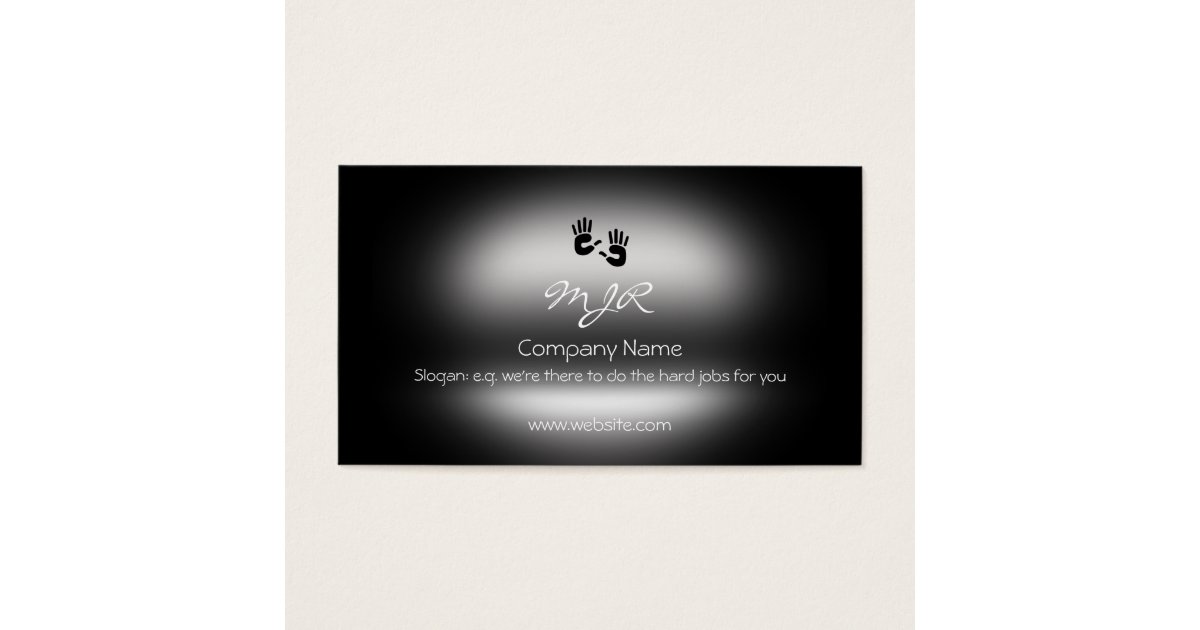 Monogram, Helping Hands, metallic-effect Business Card | Zazzle.com