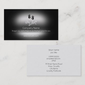 Monogram, Helping Hands, metallic-effect Business Card | Zazzle