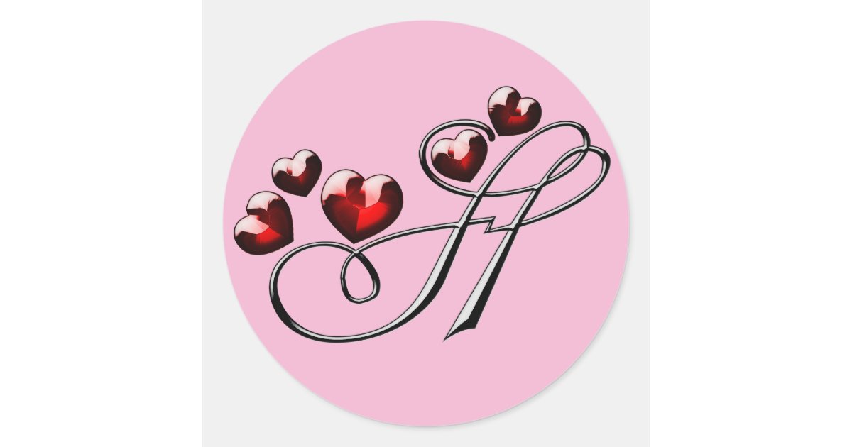 monogram initial H stickers | Zazzle