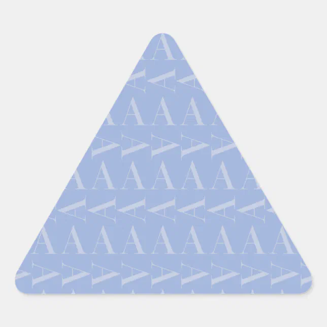 Monogram Initial Letter A, Blue Triangle Sticker | Zazzle