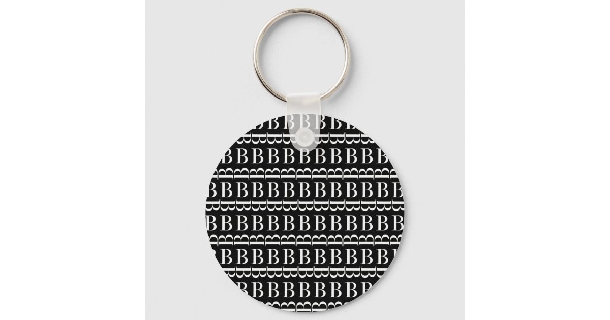 Monogram Initial Letter B Keychain | Zazzle