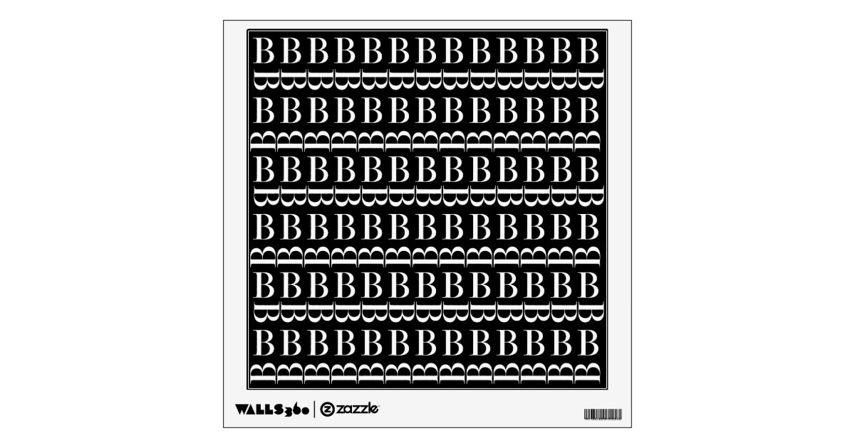 Monogram Initial Letter B Wall Sticker | Zazzle