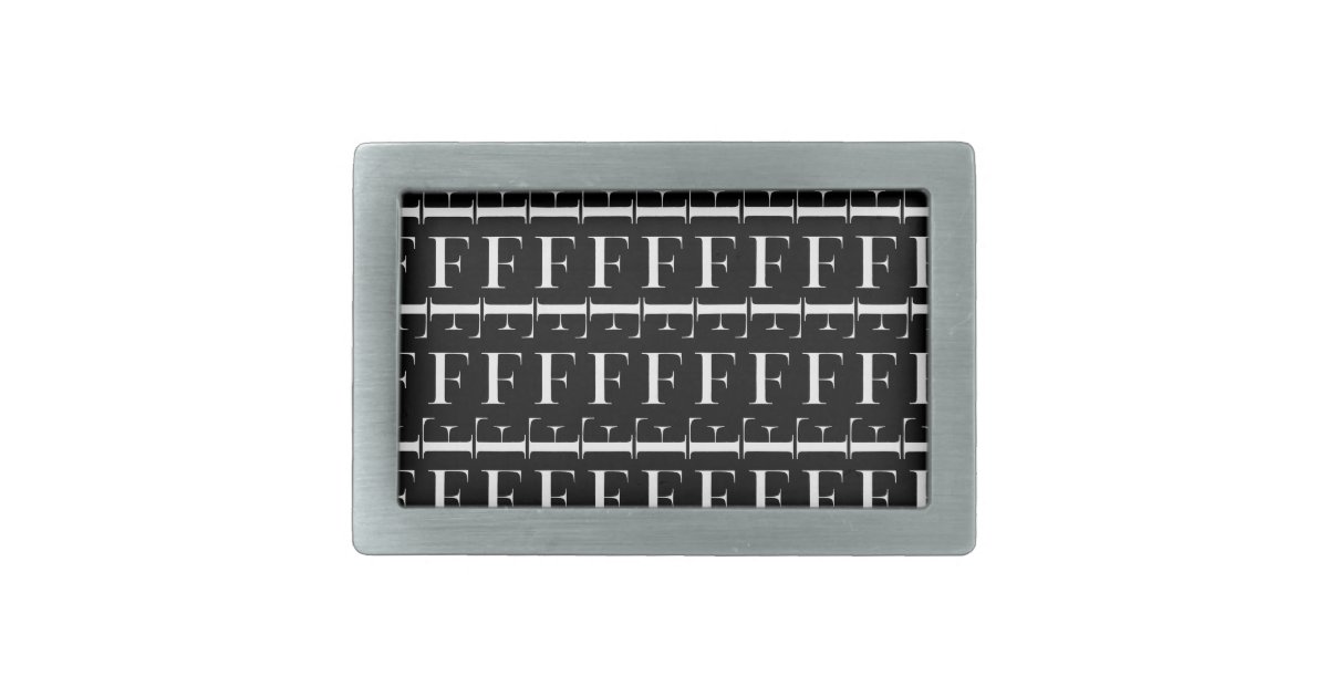 Monogram Initial Letter F Belt Buckle | Zazzle