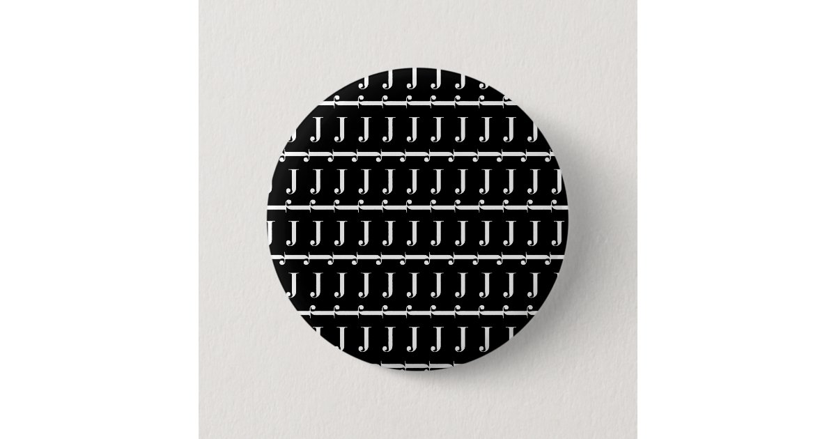 Monogram Initial Letter J Button | Zazzle