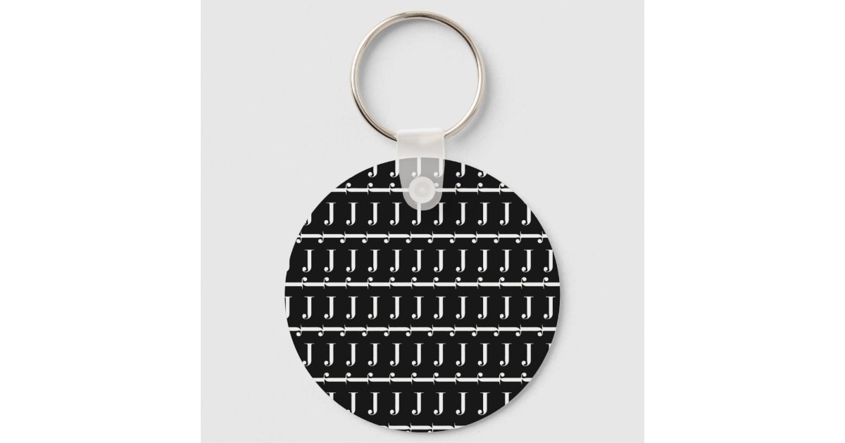 Monogram Initial Letter J Keychain | Zazzle