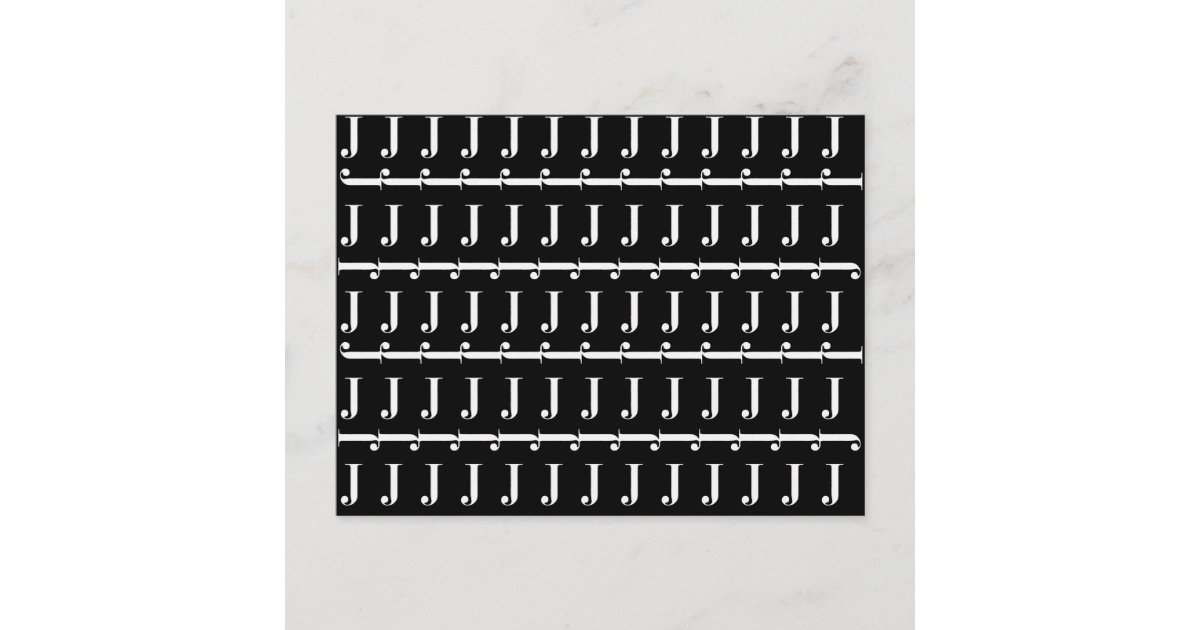 Monogram Initial Letter J Postcard | Zazzle