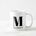 Monogram Initial Name Simple Coffee Mug | Zazzle