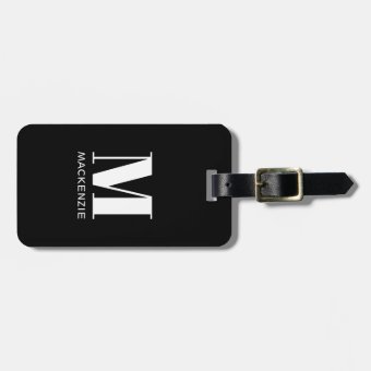 Monogram Initial Name Simple Luggage Tag | Zazzle