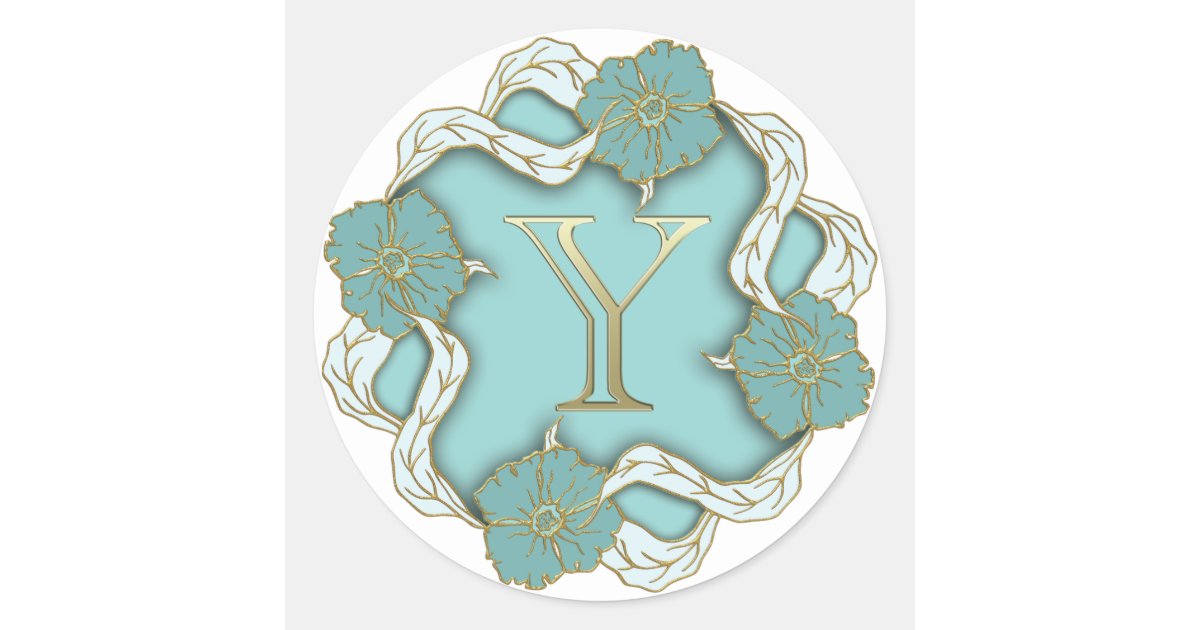 monogram initial Y stickers | Zazzle