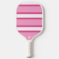 Monogram Initials, Fun Pink Stripes, Custom Pickleball Paddle | Zazzle