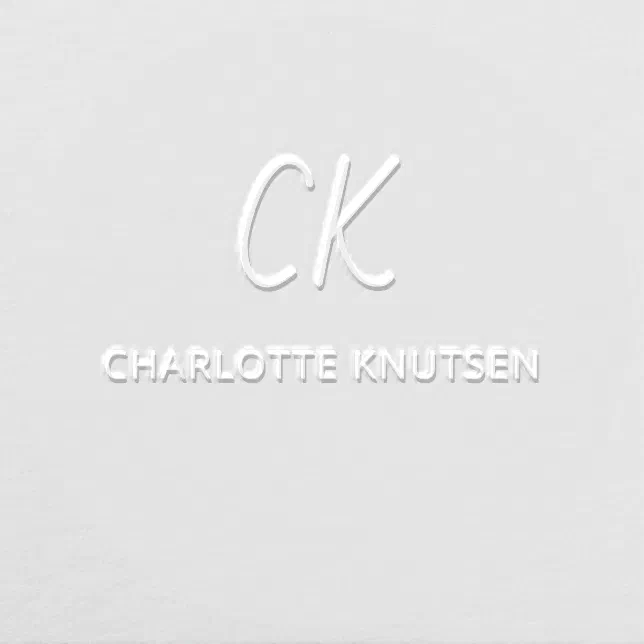 Monogram initials name script elegant embosser | Zazzle