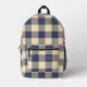 Monogram Initials Purple Gingham Buffalo Check Printed Backpack | Zazzle