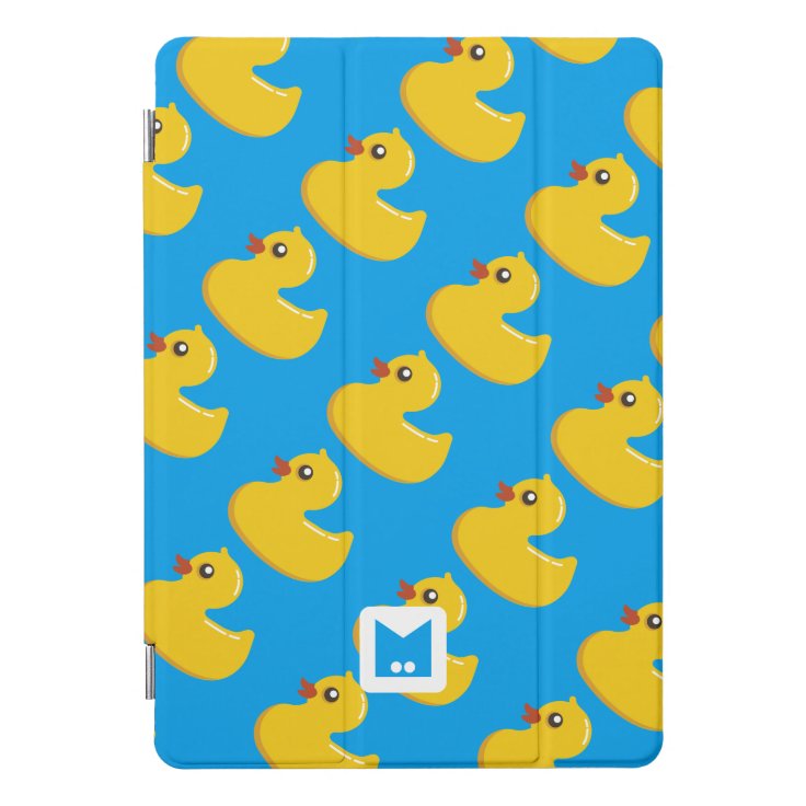 Monogram. Kawaii Cute Rubber Ducks. iPad Pro Cover | Zazzle