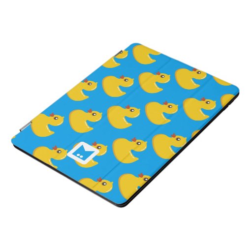 Monogram. Kawaii Cute Rubber Ducks. iPad Pro Cover | Zazzle