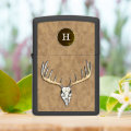 Monogram Large Antler Buck Deer Hunting Zippo Lighter | Zazzle