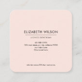 Monogram Lashes Esthetician Beauty Blush Pink Square Business Card | Zazzle