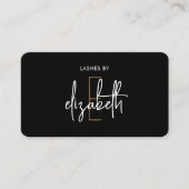Monogram Lashes Esthetician Beauty Business Card | Zazzle