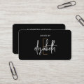 Monogram Lashes Esthetician Beauty Business Card | Zazzle