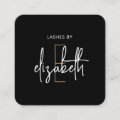 Monogram Lashes Esthetician Beauty Square Business Card | Zazzle