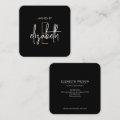Monogram Lashes Esthetician Beauty Square Business Card | Zazzle