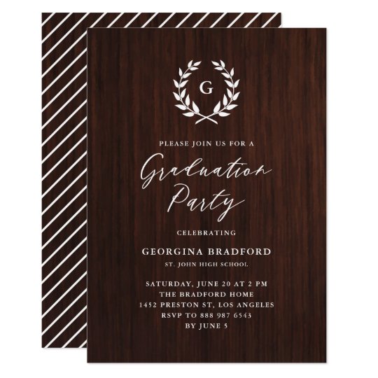 Country Rustic Wood Graduation 2015 Invitation | Zazzle.com