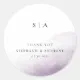 Monogram Lavender Watercolor Wash Wedding Classic Round Sticker | Zazzle
