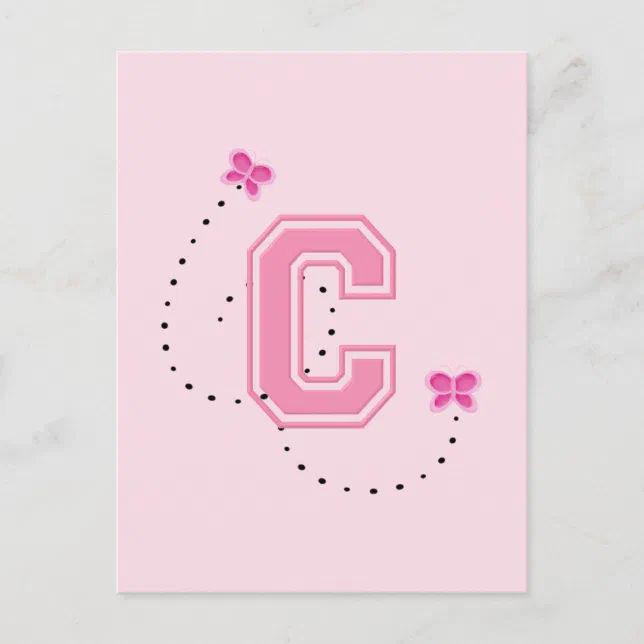 Monogram Letter C Postcard | Zazzle