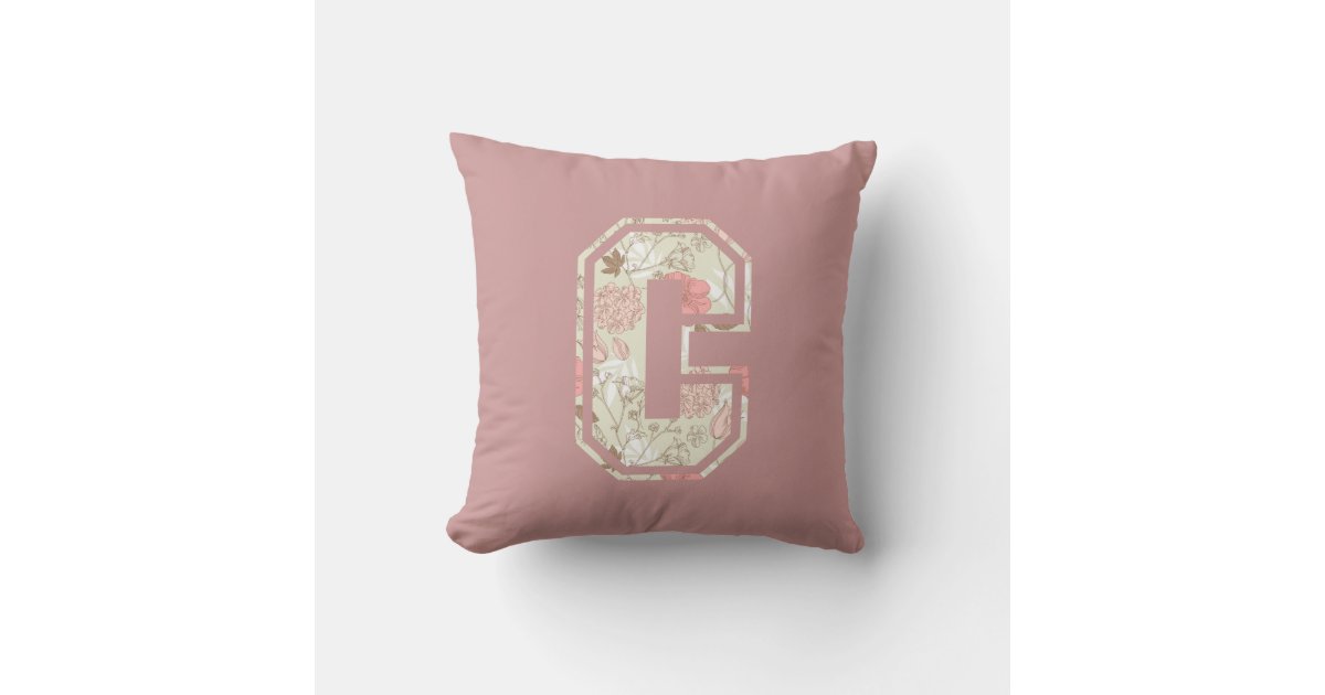 Monogram Letter C Throw Pillow | Zazzle