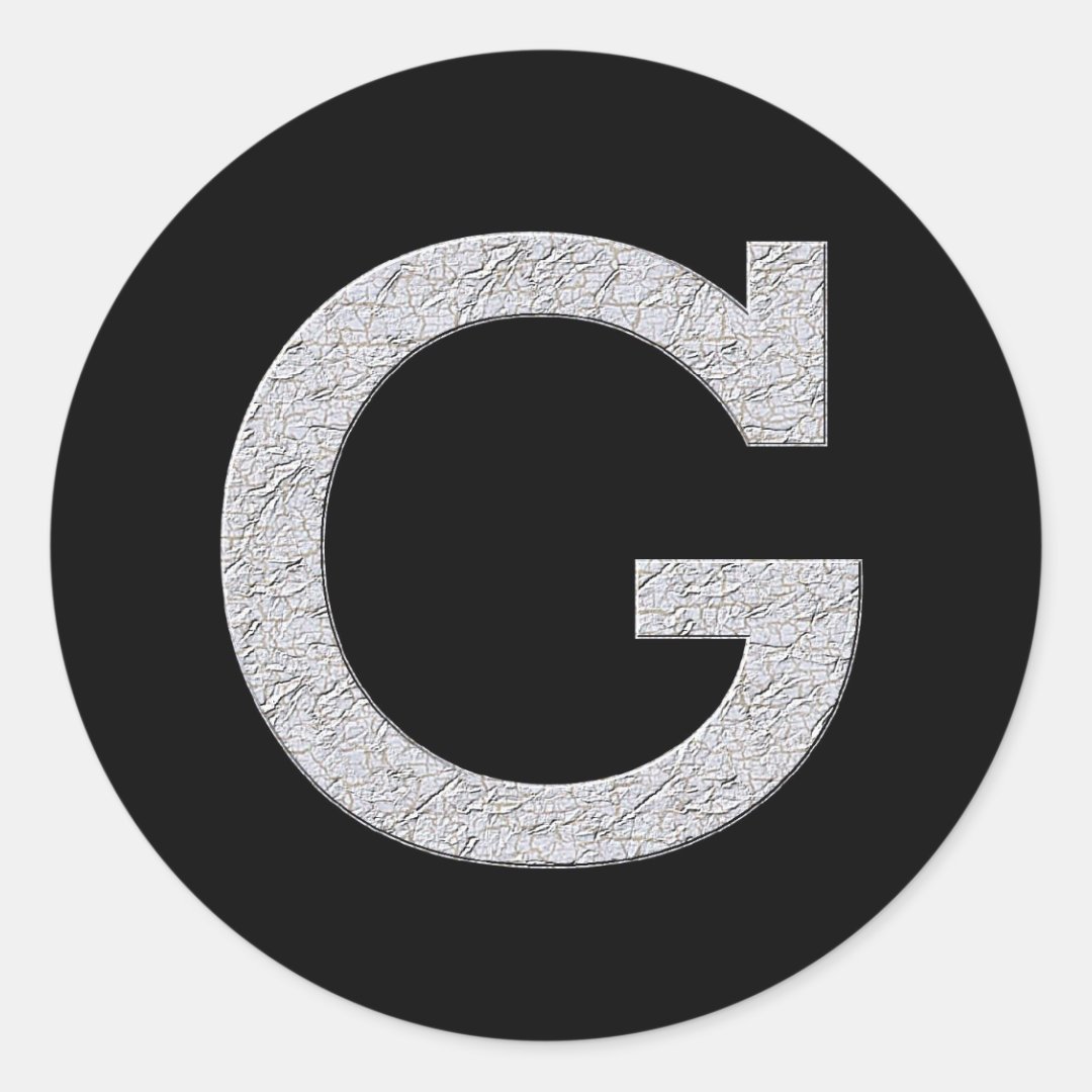 Monogram Letter G Classic Round Sticker | Zazzle