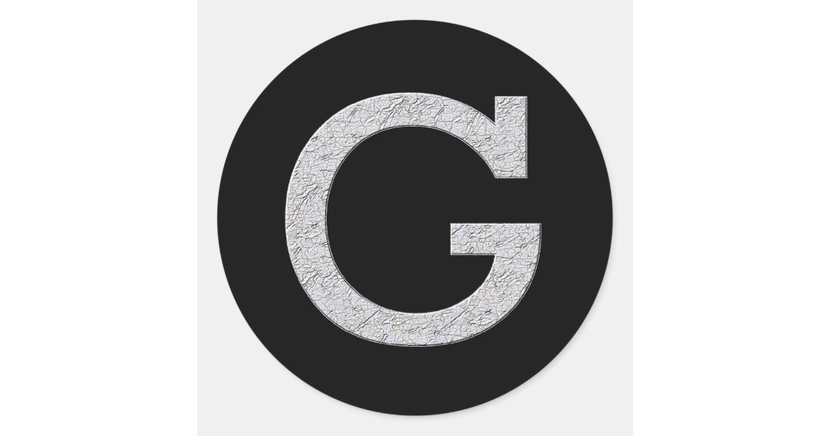 Monogram Letter G Classic Round Sticker | Zazzle
