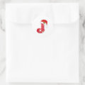 Monogram letter J, Santa hat Christmas Sticker | Zazzle