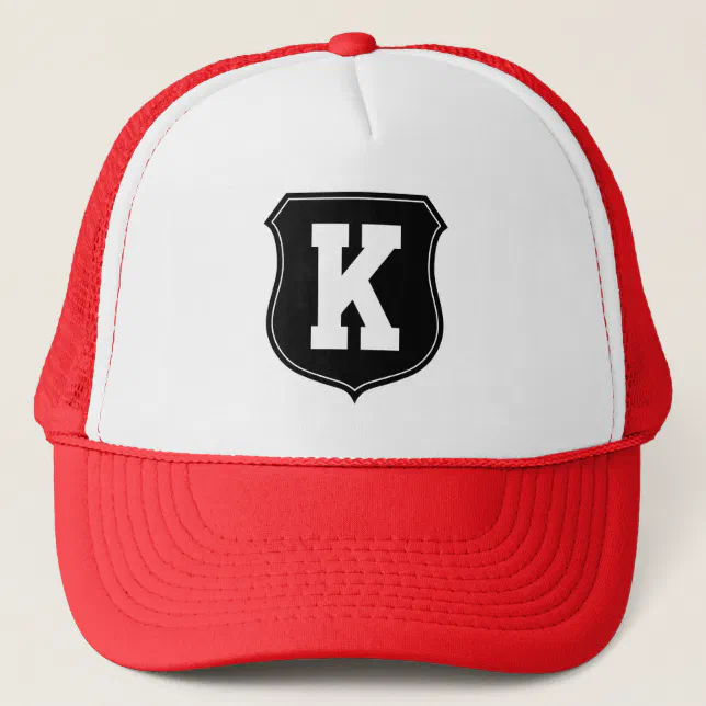 Monogram letter K hat | Personalized sports caps | Zazzle