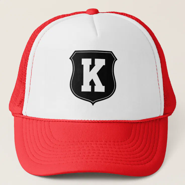 Monogram letter K hat | Personalized sports caps | Zazzle