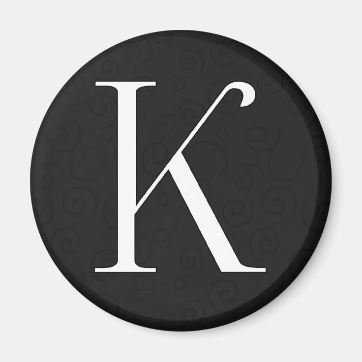 Monogram Letter K Magnet | Zazzle